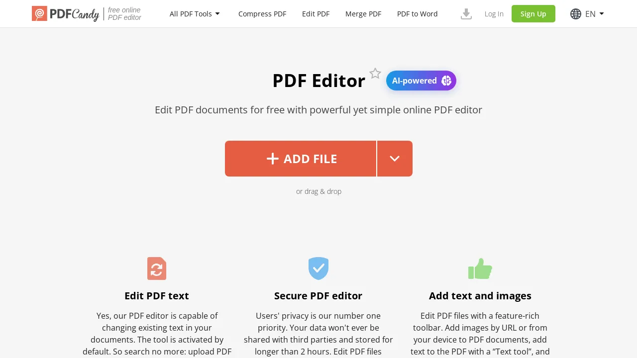 PDFCandy PDF Editor - BestofAI